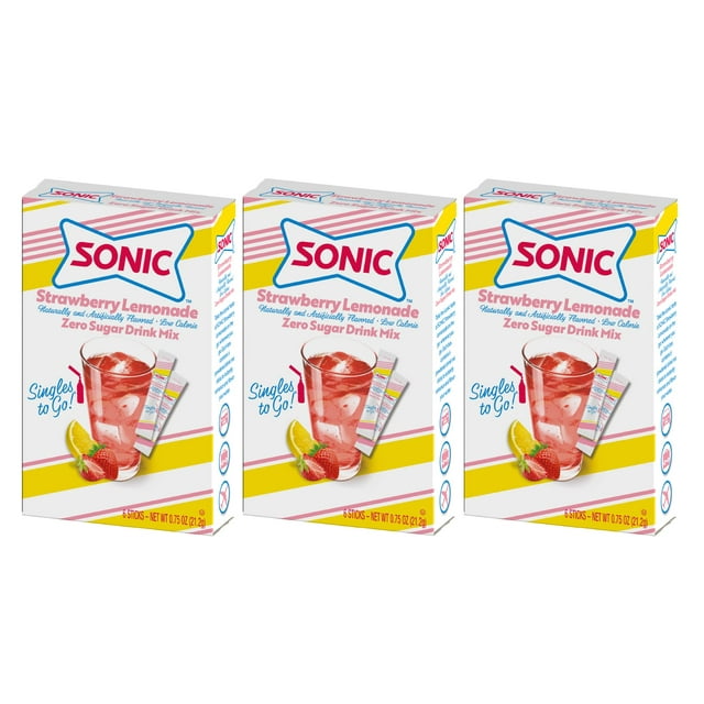 Sonic Singles To Go! Sonic Singles To Go Powdered Drink Mix, Strawberry ...