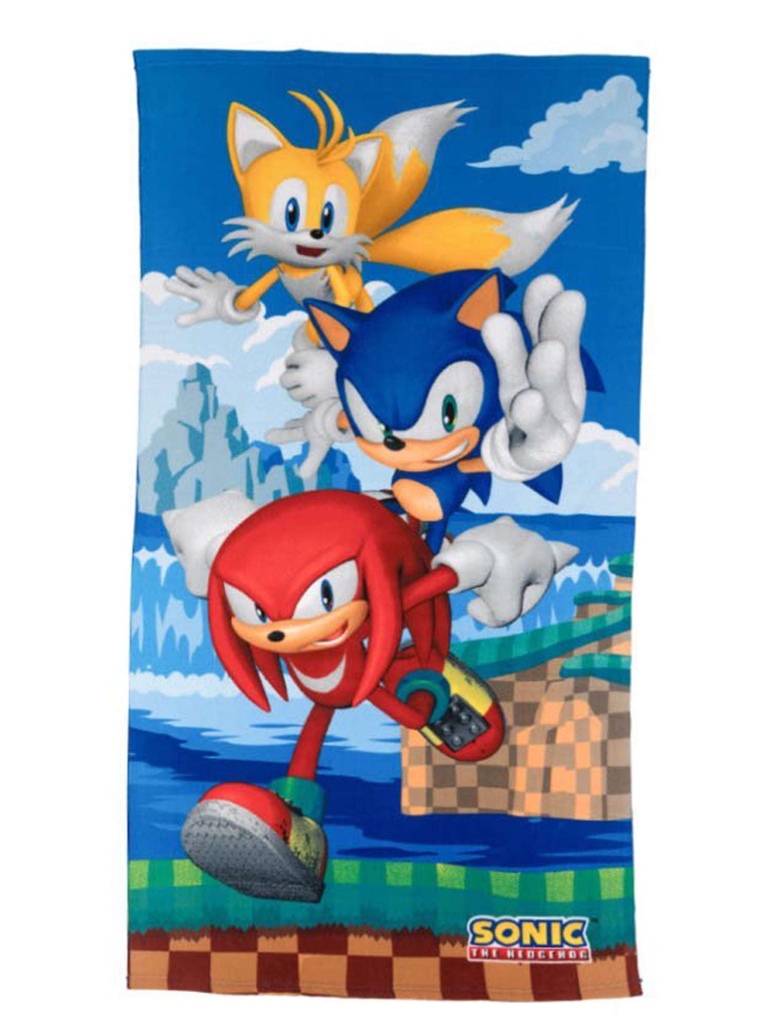 "Kids' Sonic The Hedgehog Microfiber Beach Towel 54"" x 27"" for Pool ...