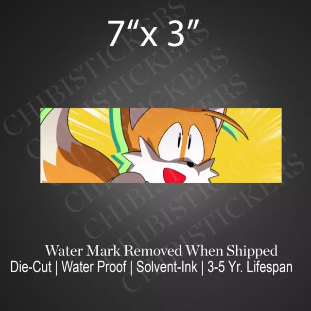 Sonic Tails Car Bumper Hedgehog Slap Sticker Vinyl Waterproof Phone ...