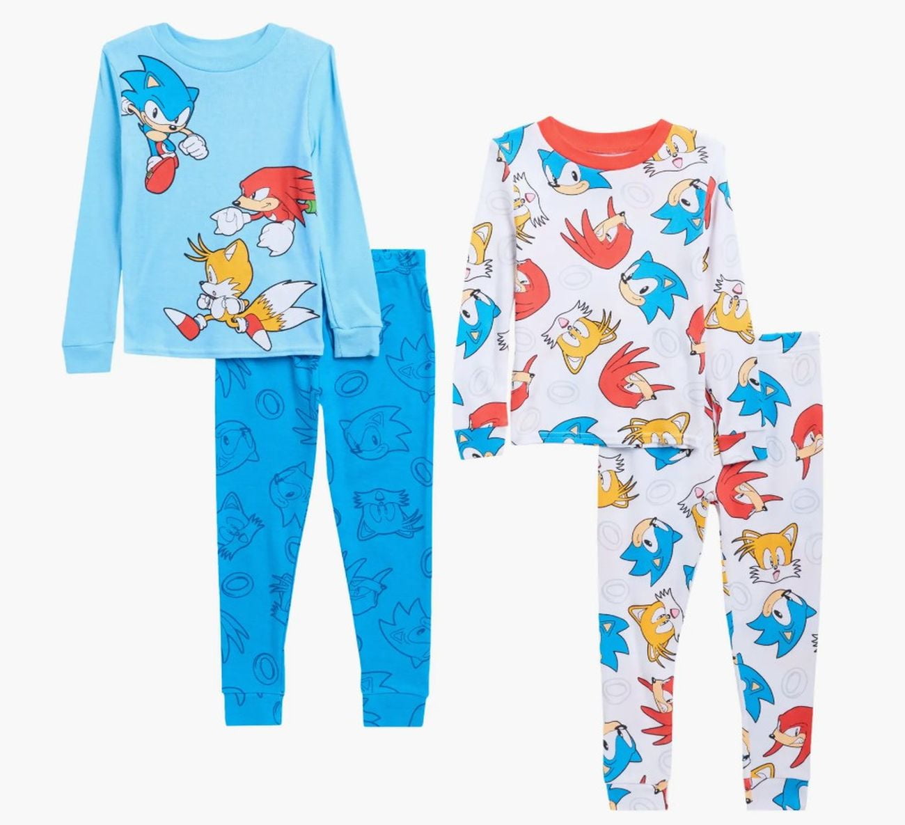 Sonic, Tails and Knuckle Toddler Boy's Long-Sleeved Cotton Character ...