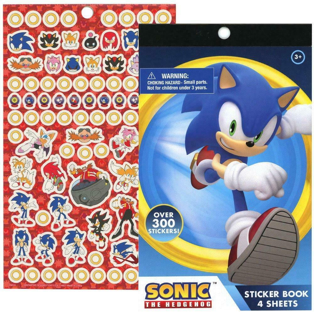Sonic The HedgeHog 4 sheet Sticker Pad with 300+ Stickers - Walmart.com