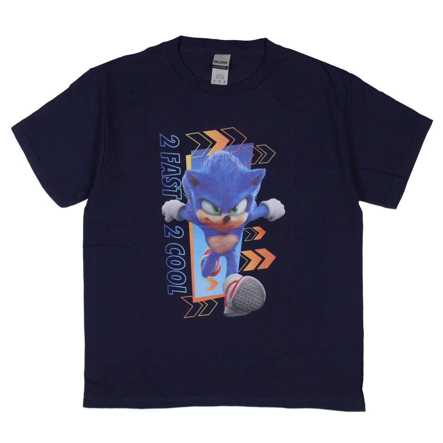 Sonic The Hedgehog 2 Sonic 2 Fast 2 Cool Graphic Print T-Shirt ...