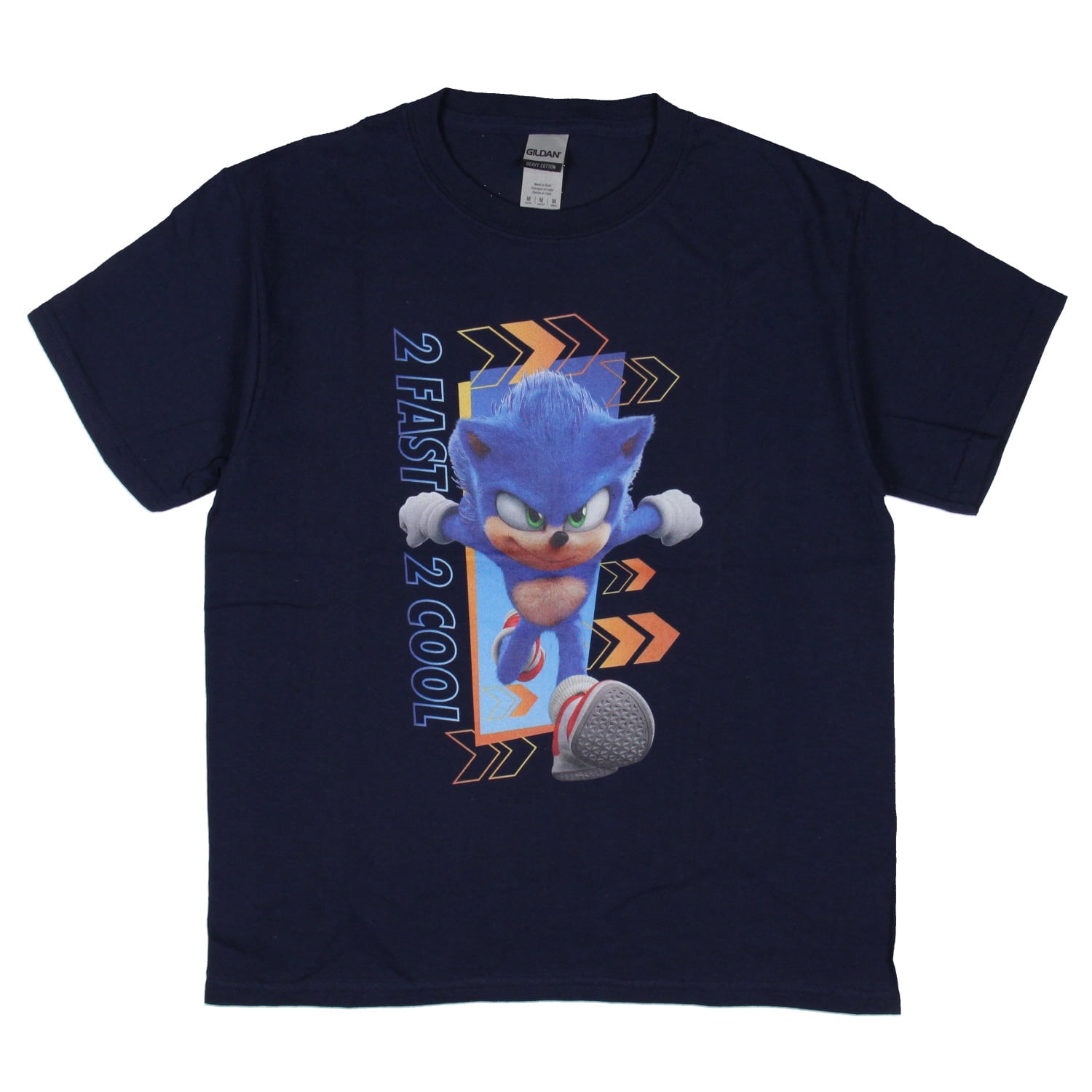 Sonic The Hedgehog 2 Sonic 2 Fast 2 Cool Graphic Print T-Shirt ...