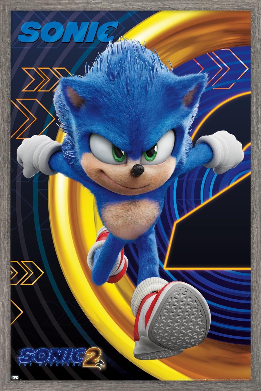 Sonic The Hedgehog 2 - Sonic Wall Poster, 14.725 x 22.38 Framed - Walmart.com