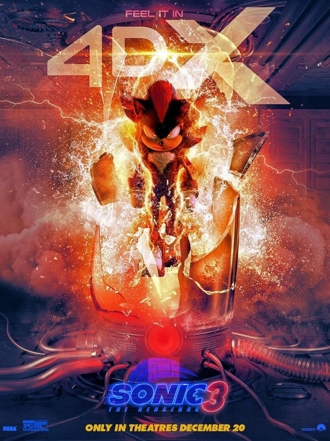Sonic The Hedgehog 3 Collector'S Movie Poster NO FRAMED POSTER, Wall ...