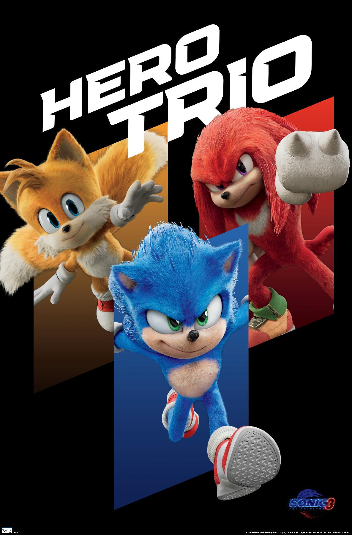 Sonic The Hedgehog 3 - Hero Trio Wall Poster, 22.375" x 34" - Walmart.com