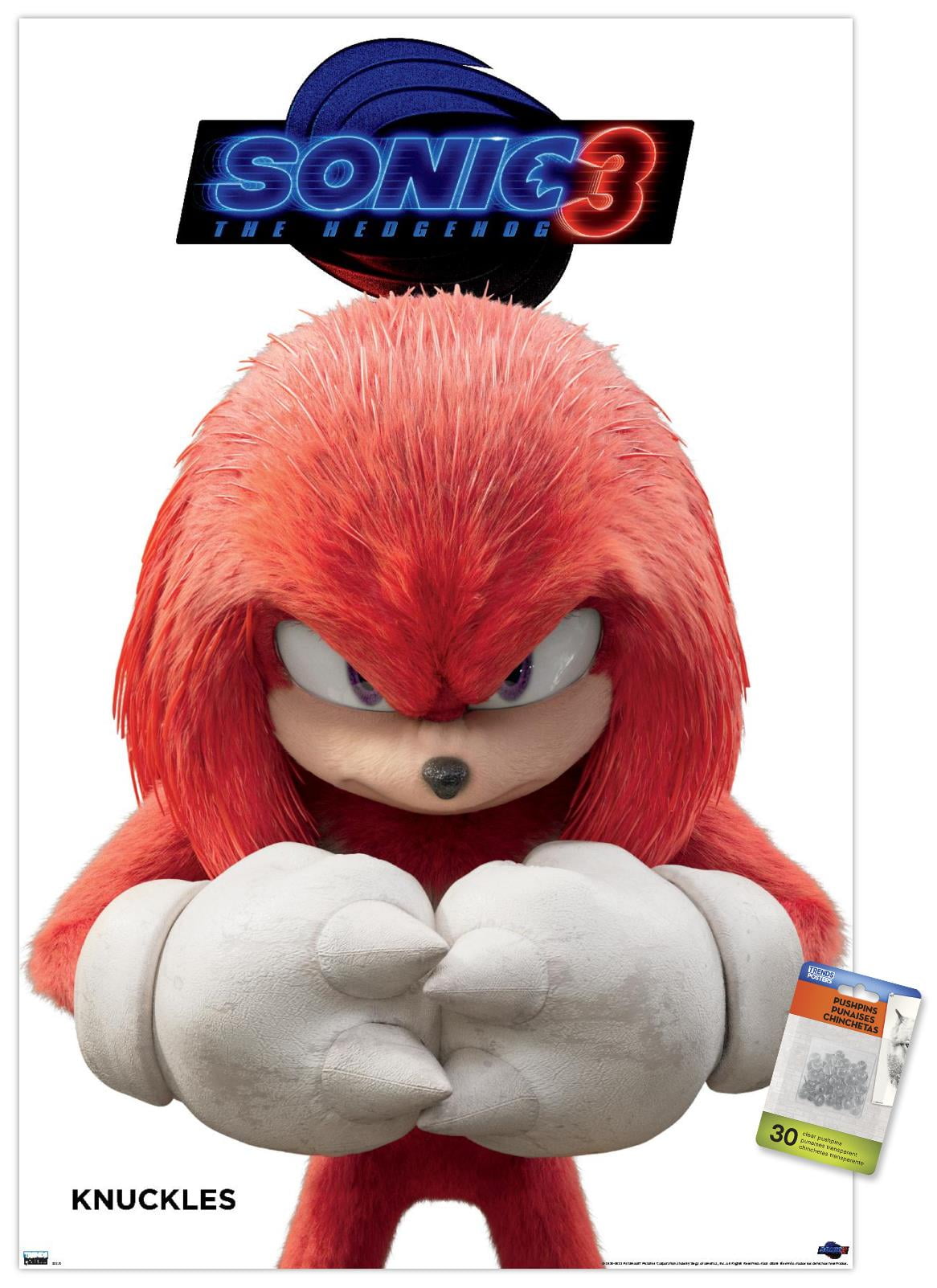 Sonic The Hedgehog 3 - Knuckles Feature Series Wall Poster with Push ...