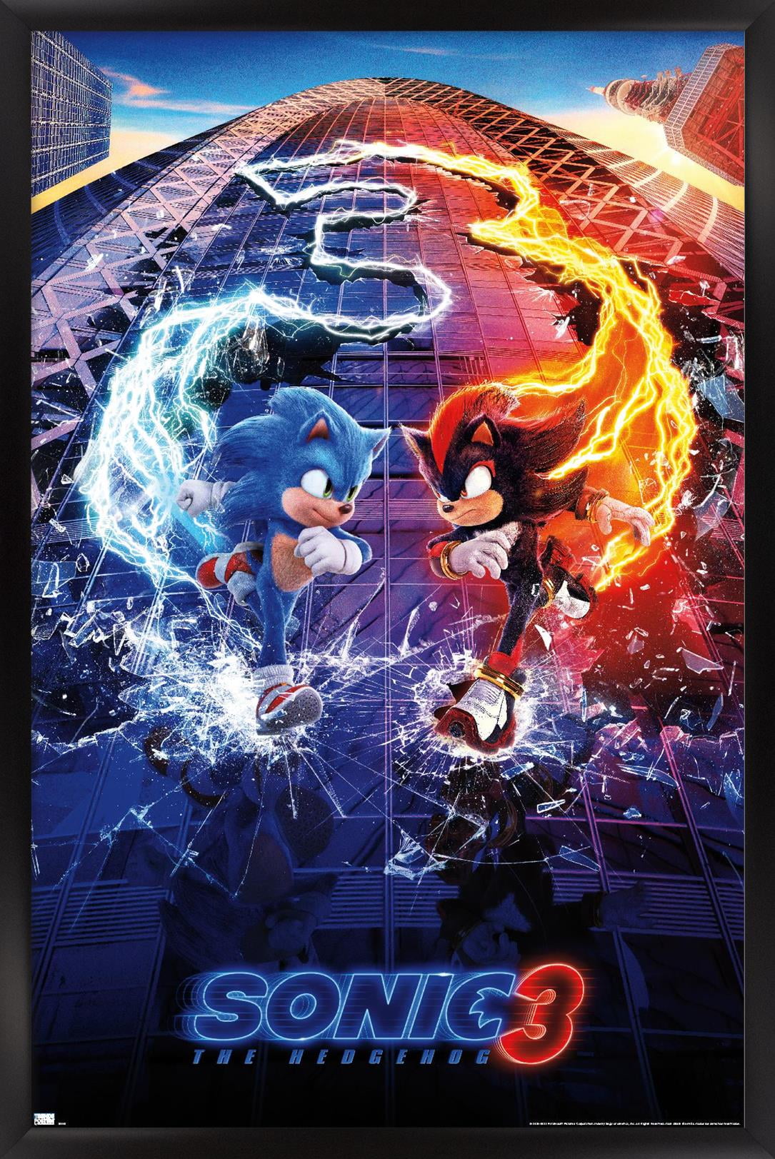 Sonic The Hedgehog 3 - One Sheet Wall Poster, 14.725" x 22.375" Framed ...