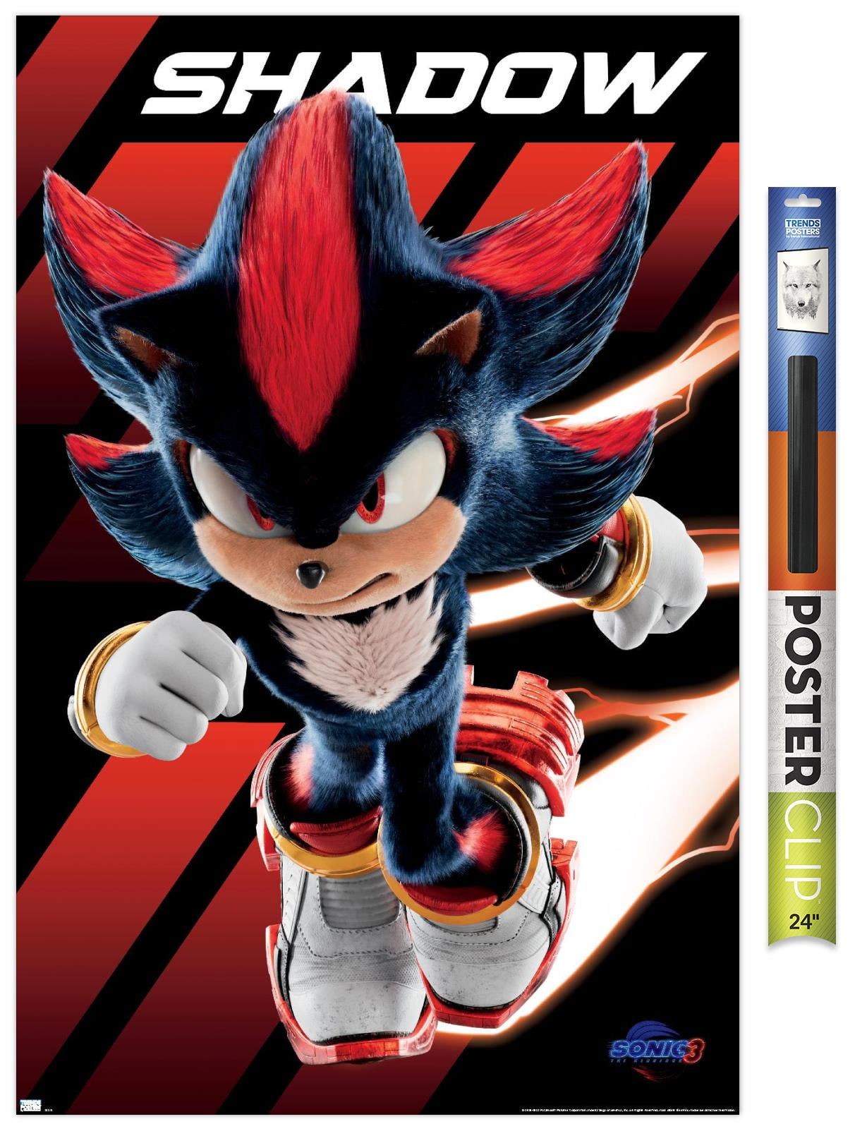 Sonic The Hedgehog 3 - Shadow Wall Poster, 22.375" x 34" - Walmart.com