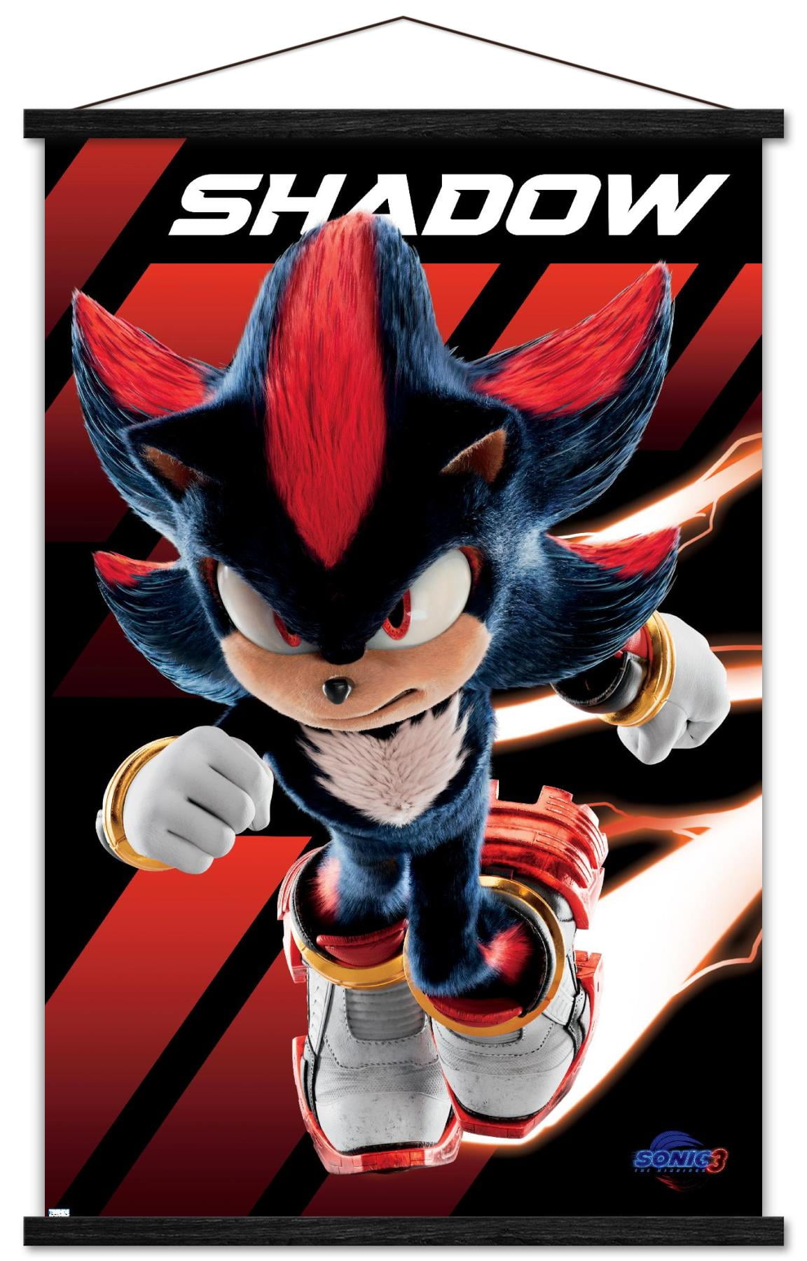 Sonic The Hedgehog 3 - Shadow Wall Poster with Magnetic Frame, 22.375 ...