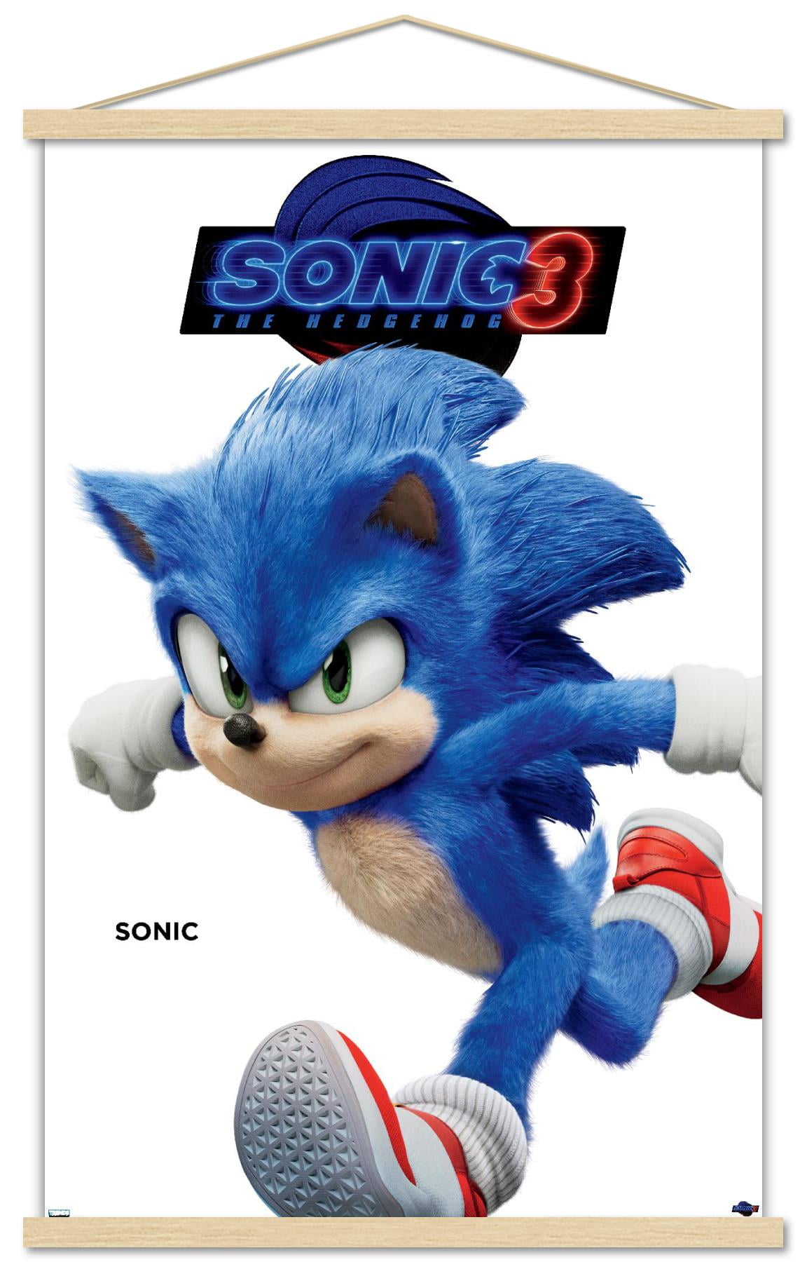 Sonic The Hedgehog 3 - Sonic Feature Series Wall Poster with Magnetic ...