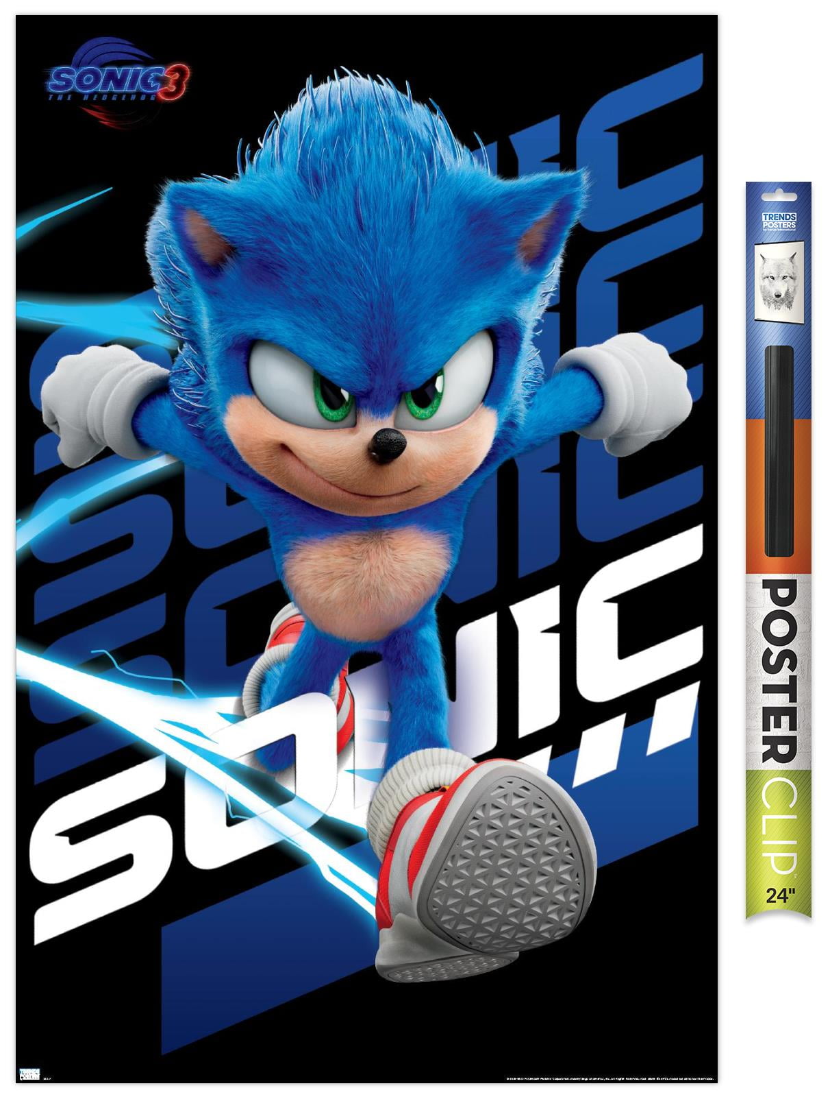 Sonic The Hedgehog 3 - Sonic Wall Poster, 22.375" x 34" - Walmart.com