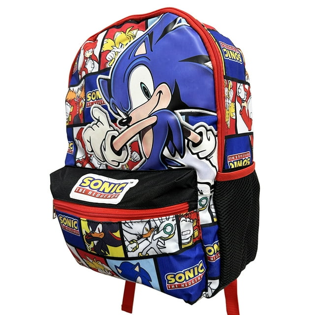 Sonic The Hedgehog 6 Character print 16" Large Backpack - Walmart.com