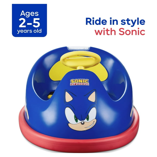 Sonic The Hedgehog 6V Bumper Car, Battery Powered Ride on Toy with ...