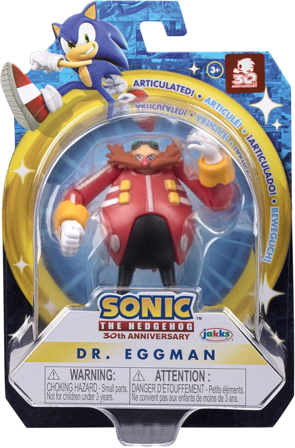 Sonic The Hedgehog Action Figure 2.5 Inch Dr. Eggman Collectible Toy ...