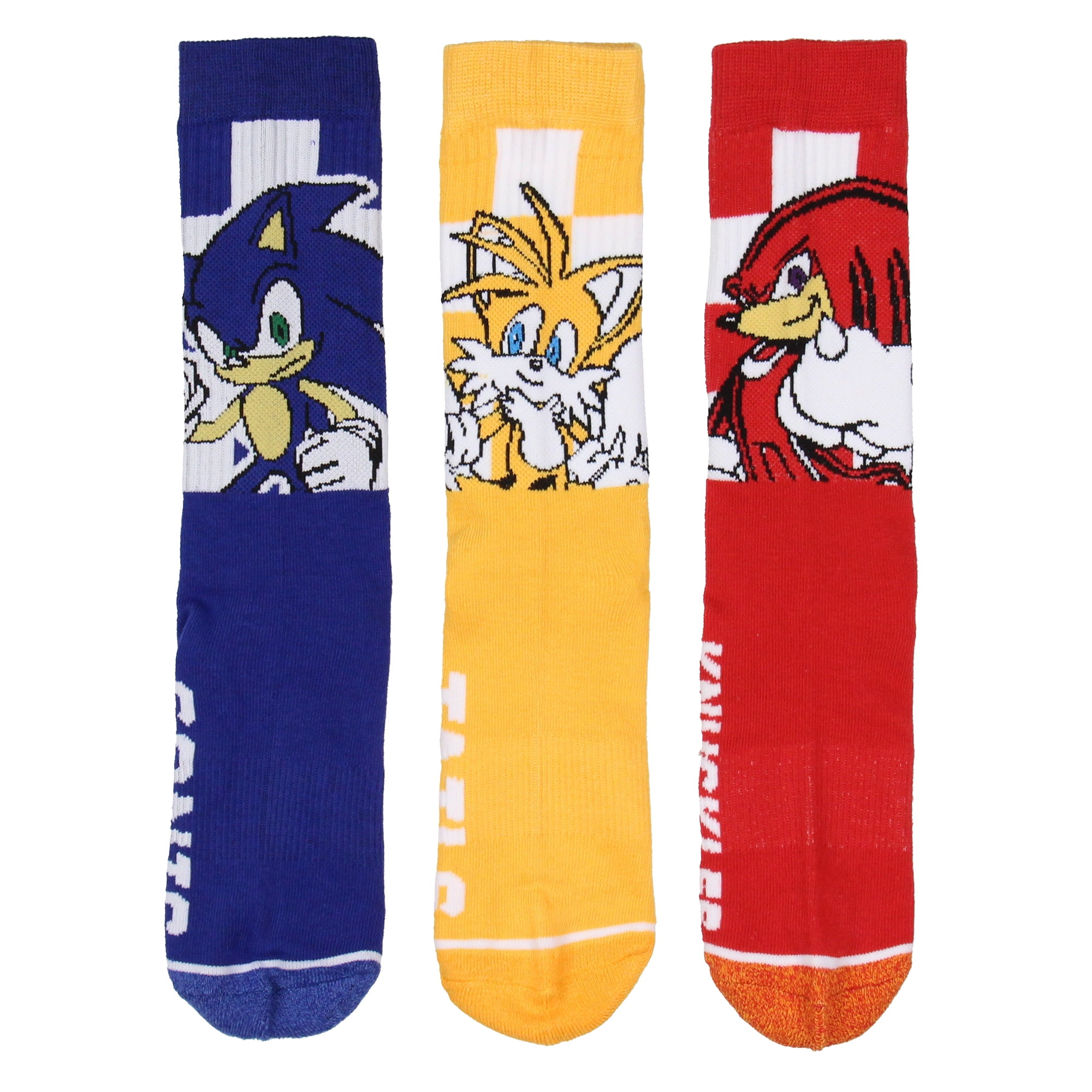 Sonic The Hedgehog Adult Checker Board Character Design 3-Pack Crew ...