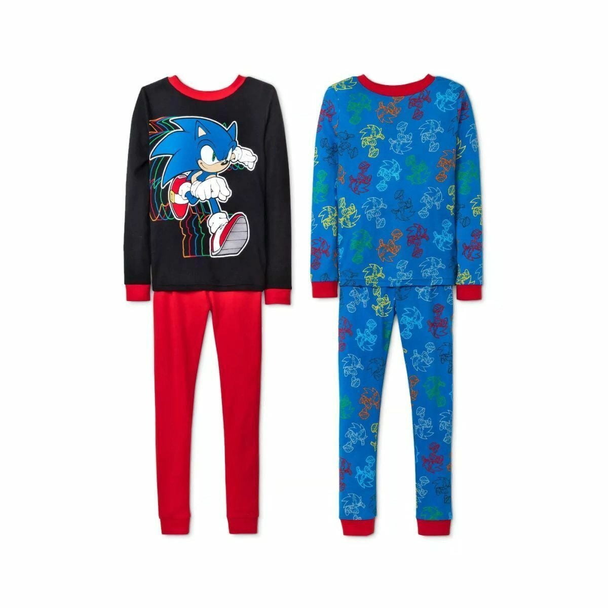 Sonic The Hedgehog Always Running 4-Piece Pajama Set (Size 10 ...