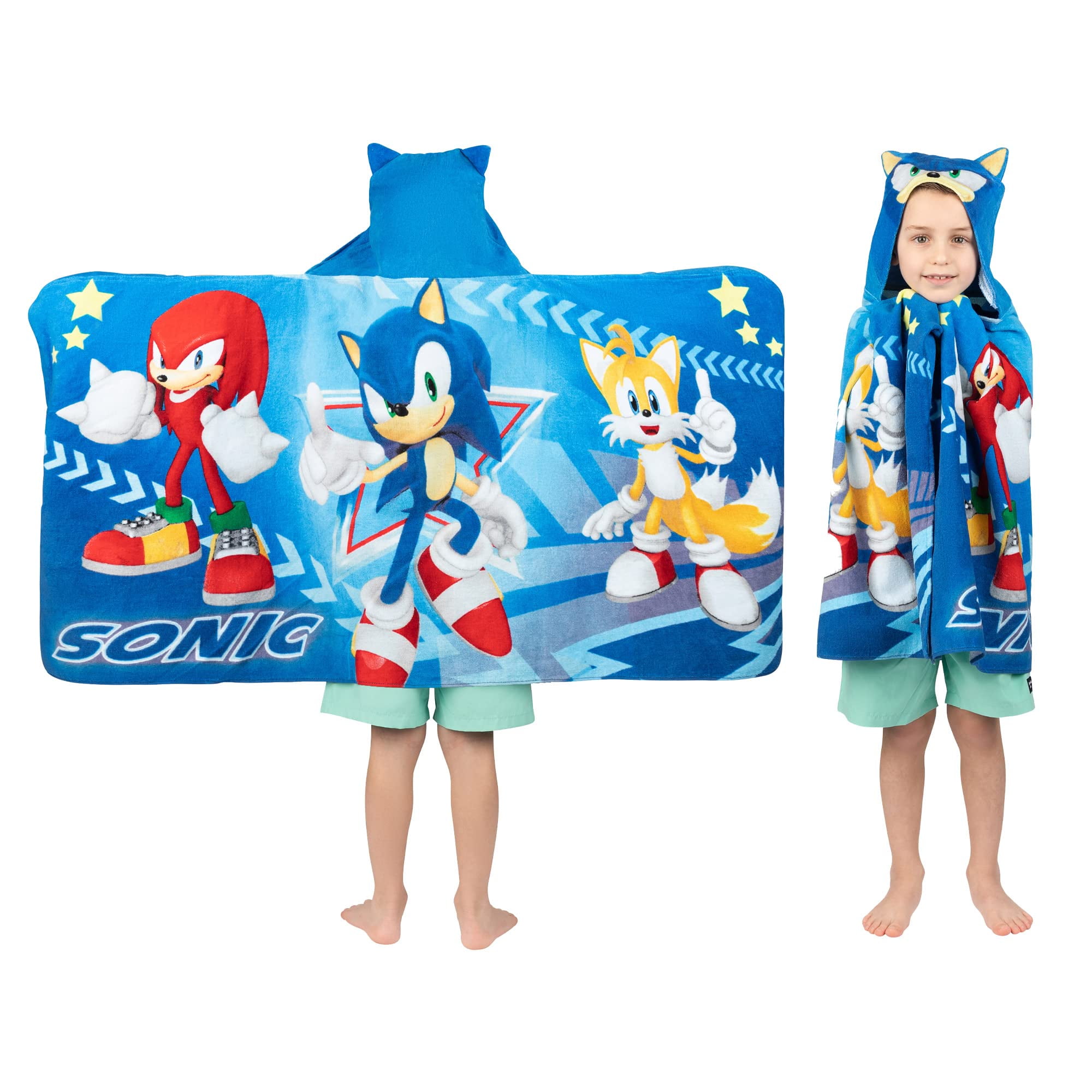 Sonic The Hedgehog, Anime, Bath/Pool/Beach Soft Cotton Terry Hooded ...