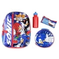 Sonic The Hedgehog Backpack 16" Fast Molded Lunch Box Cinch Bag 5PC Set ...