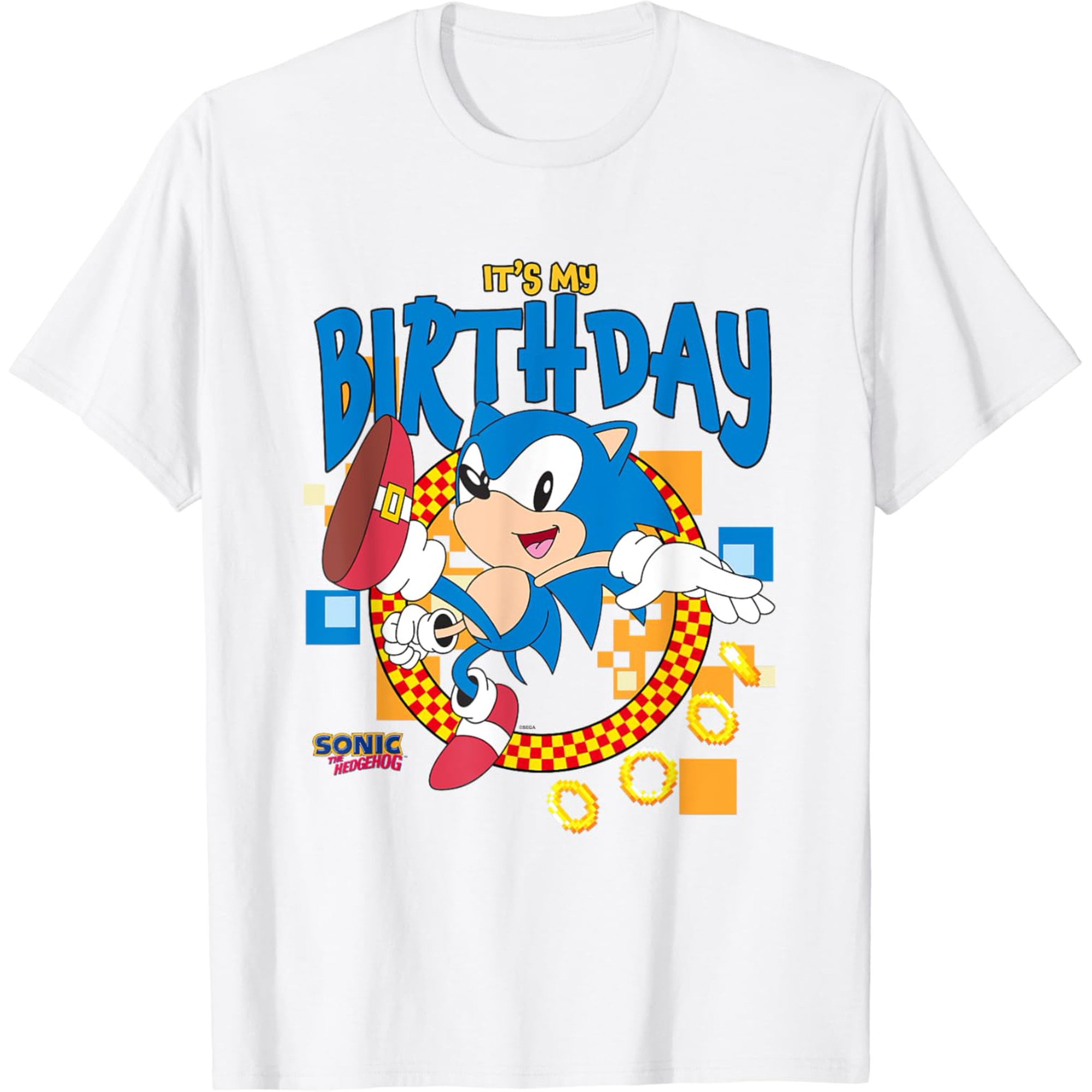 Sonic The Hedgehog Birthday It'S My Birthday Cheering Sonic T-Shirt ...