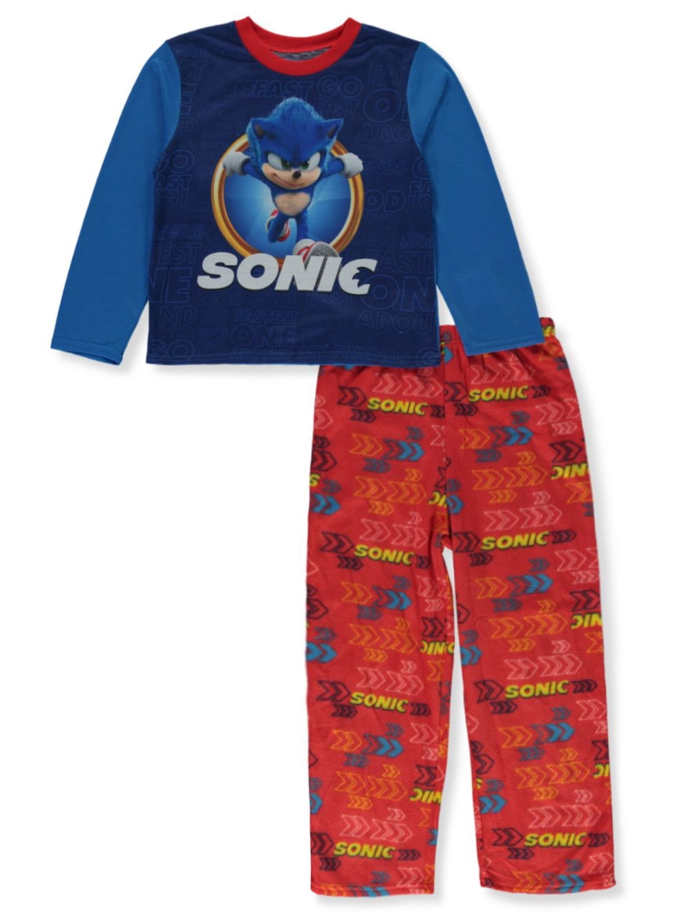 Sonic The Hedgehog Boys' 2-Piece Microfleece Pajamas - blue, 4 - 5 ...
