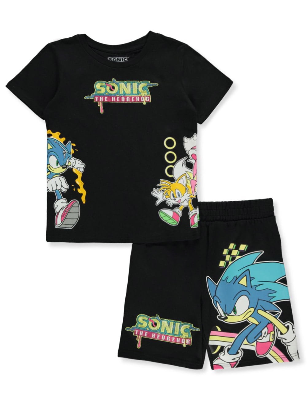 Sonic The Hedgehog Boys' 2-Piece Shorts Set Outfit - black, 3t (Toddler ...