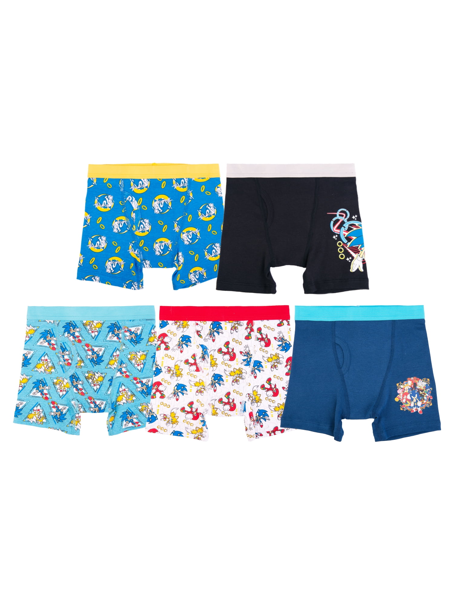 Sonic The Hedgehog Boys Cotton Boxer Brief Character Underwear, 5-Pack ...