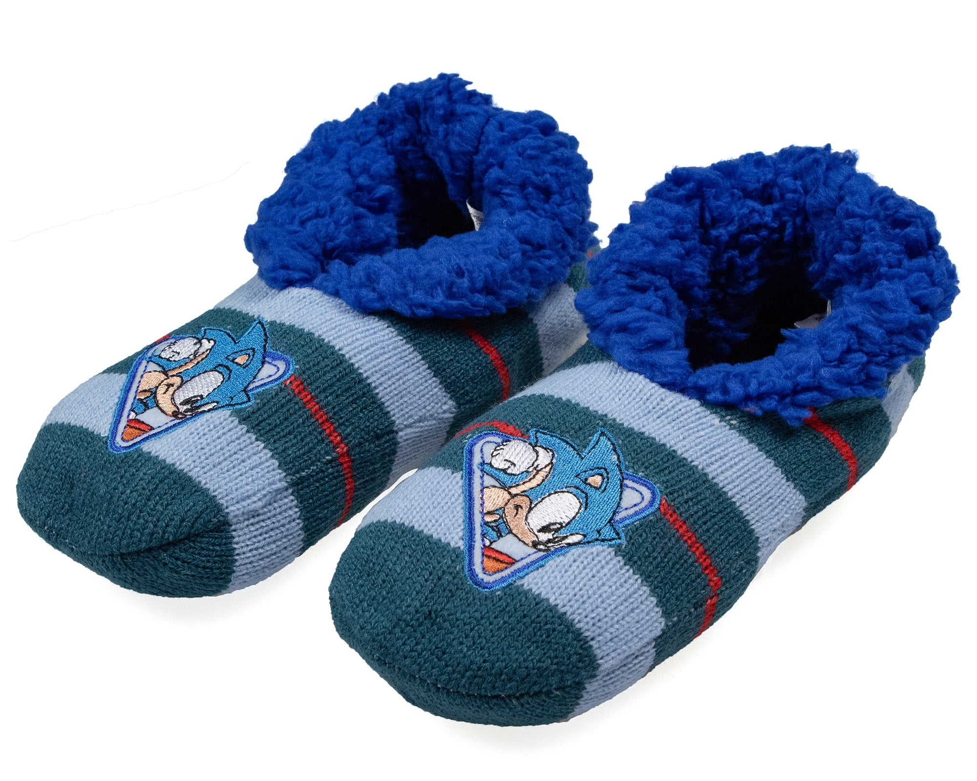 Sonic The Hedgehog Boys' Plush-Lined Non-Slip Slipper Socks For Boys ...