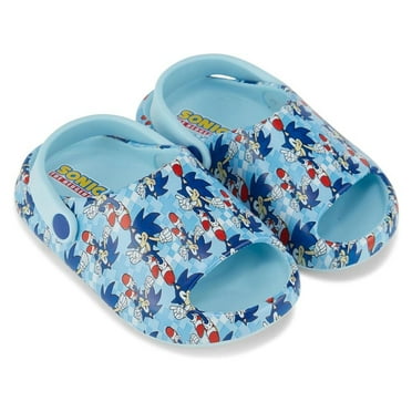 Sonic the Hedgehog Little & Big Boys Comfort Slide Sandals - Walmart.com