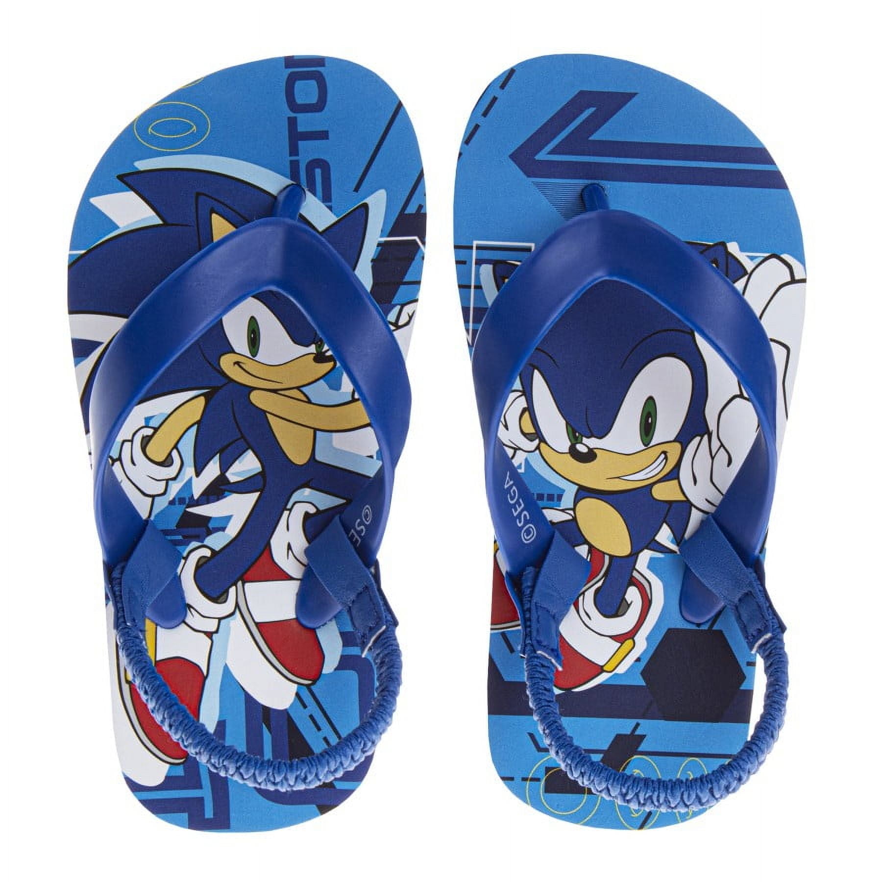 Sonic The Hedgehog Boys' Slip On Flip Flops. (Toddler/Little Kids) - Blue, Size: 506 - Walmart.com
