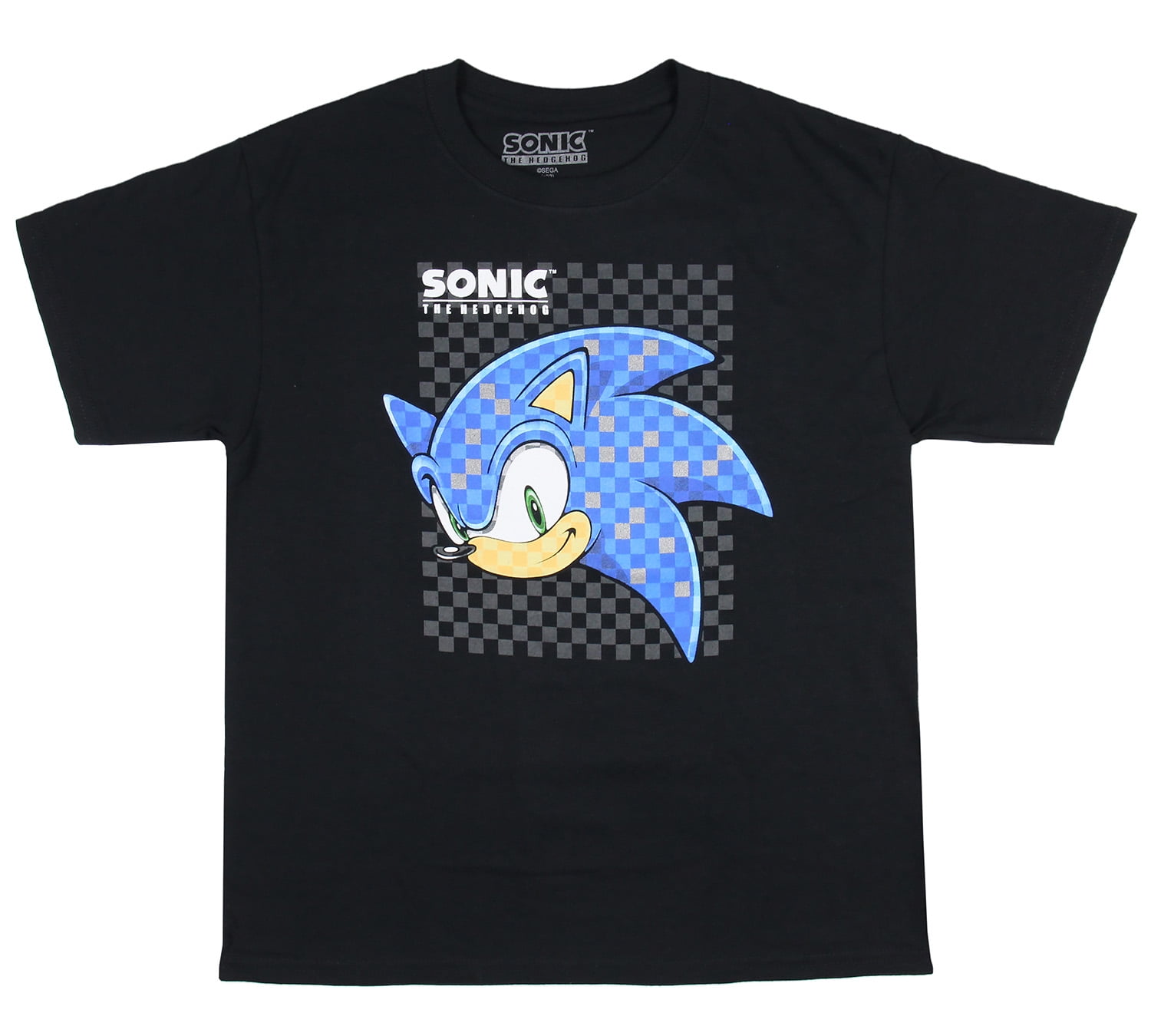 Sonic The Hedgehog Boys' Supersonic Speedster Checked Character T-Shirt ...