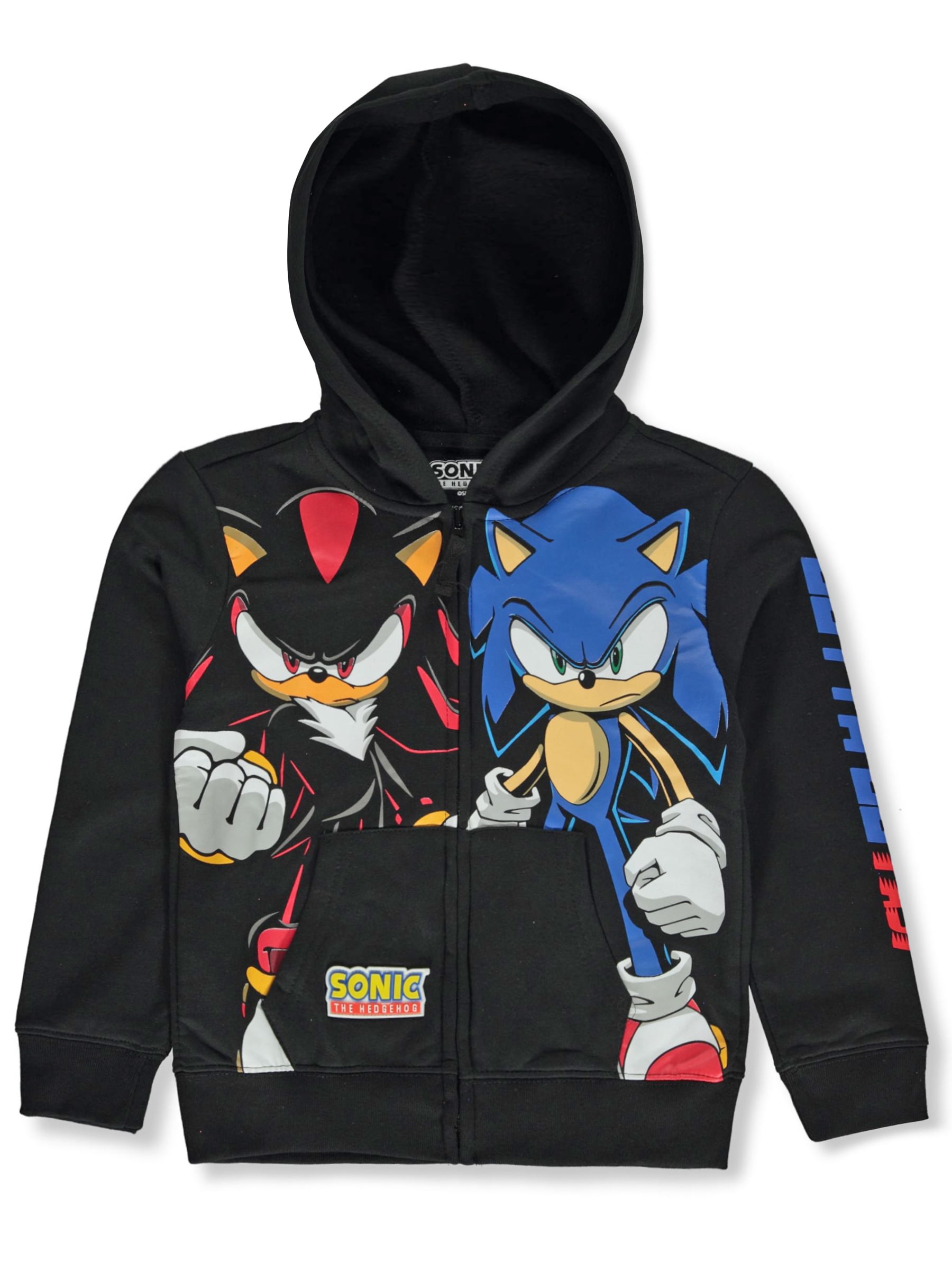 Sonic The Hedgehog Boys' Zipper Shadow Hoodie Color: black Size: 8 ...