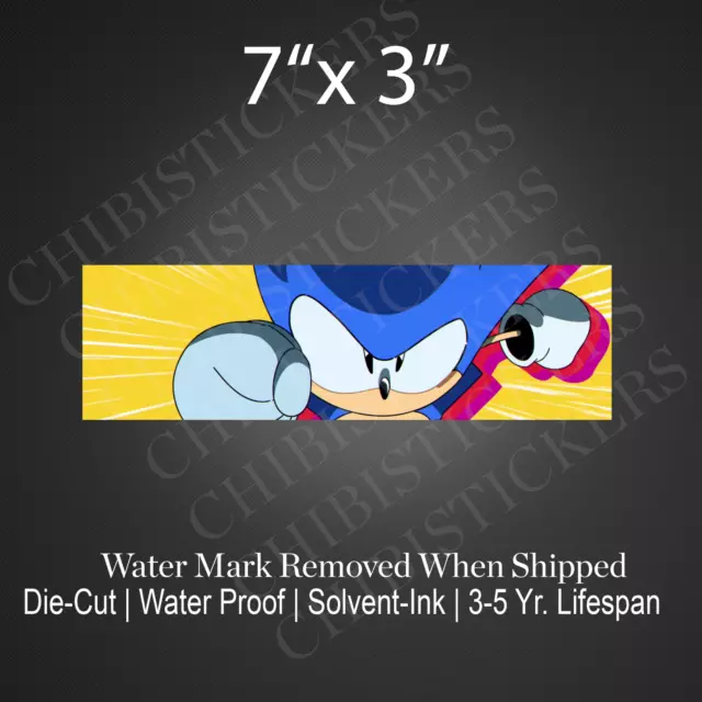 Sonic The Hedgehog Car Bumper Sonic Slap Sticker Vinyl Waterproof Phone ...