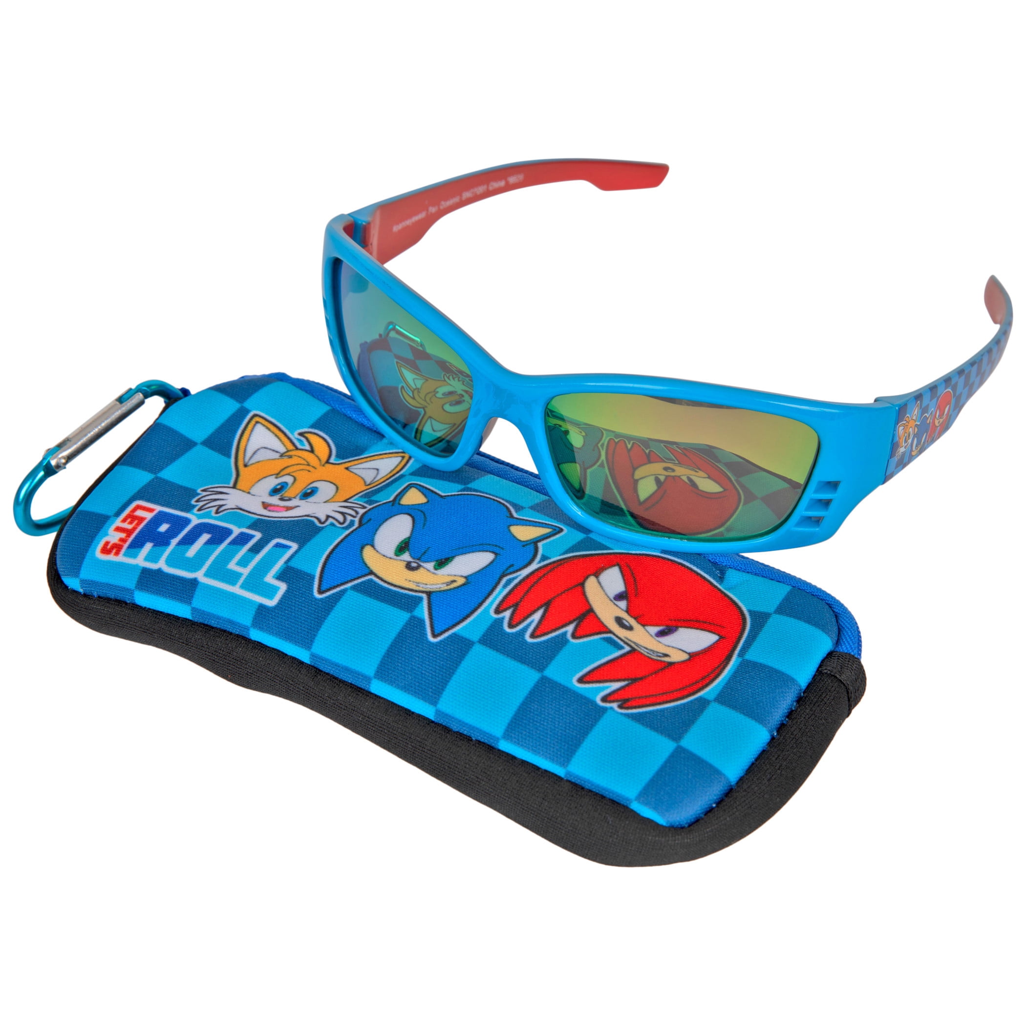Sonic The Hedgehog Characters Kids Sunglasses with Carabiner Pouch ...