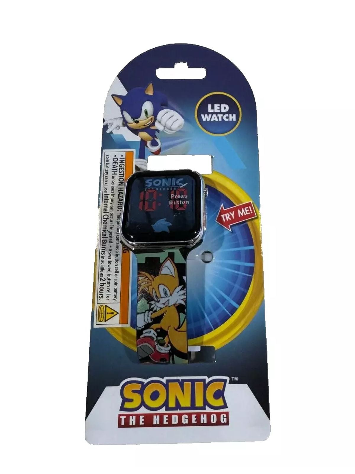 Sonic The Hedgehog Digital LED Watch w/ 16bit Character Tails Rubber Strap, Boys, Kid - Walmart ...