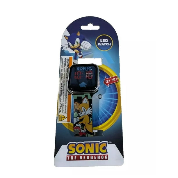 Sonic The Hedgehog Digital LED Watch w/ 16bit Character Tails Rubber ...