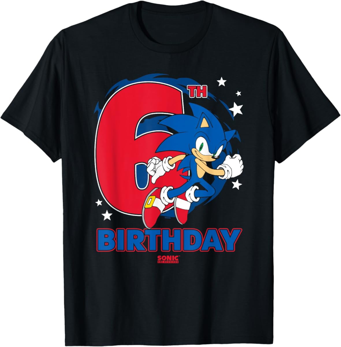 Sonic The Hedgehog Epic Sonic 6Th Birthday Big Chest Logo T-Shirt ...