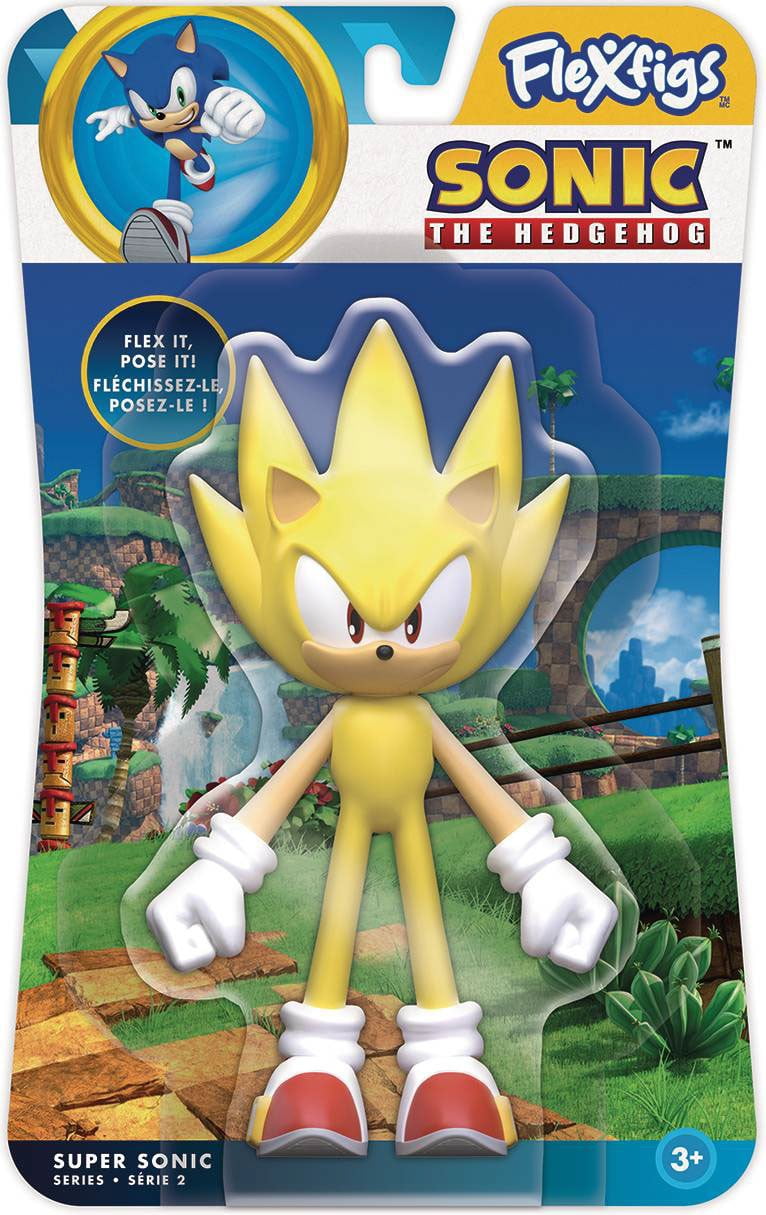 Sonic The Hedgehog Flexfigs Super Sonic Bendable Figure - Walmart.com