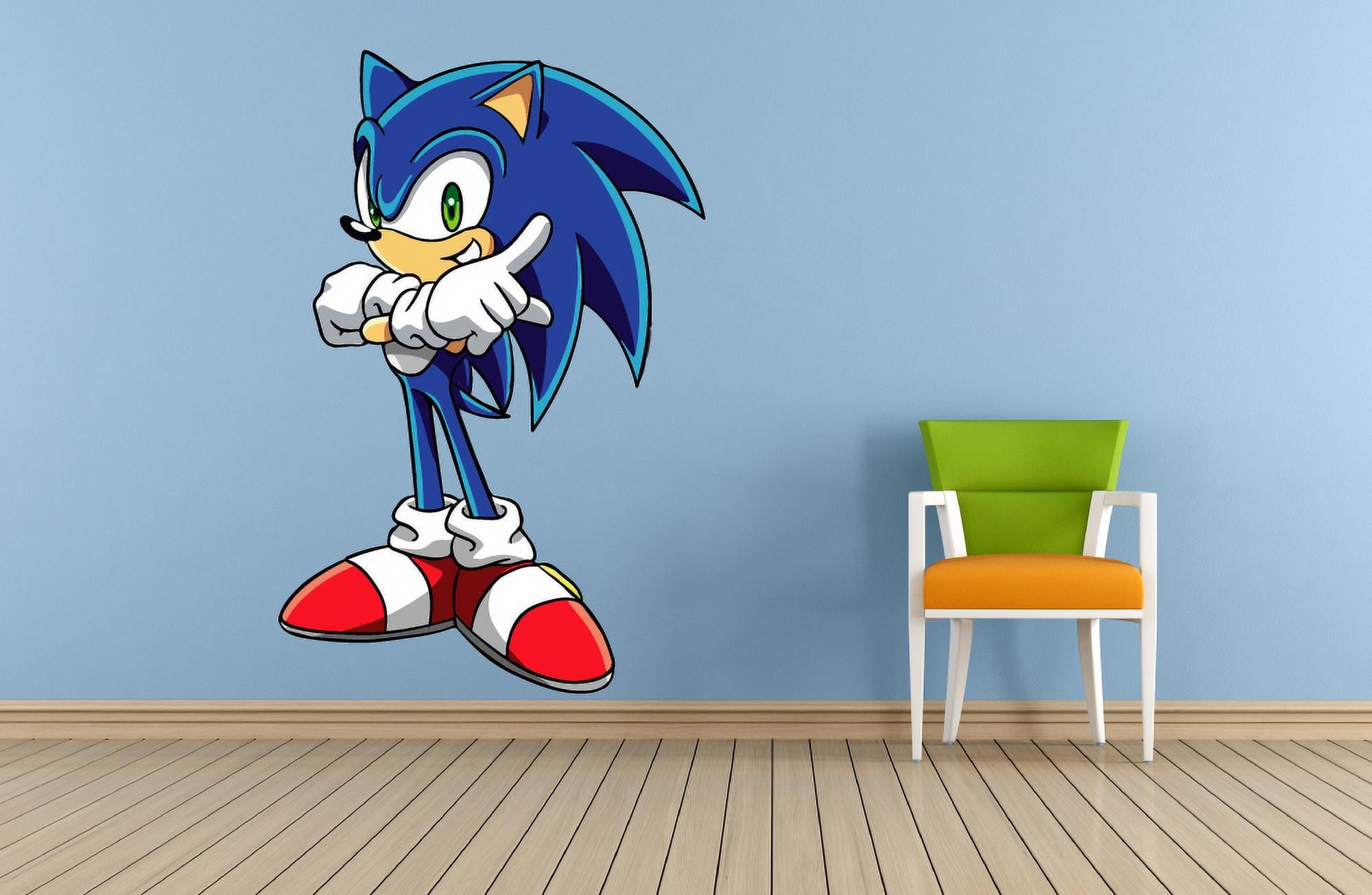 Sonic The Hedgehog Game Cartoon Character Decors Wall Sticker Art ...