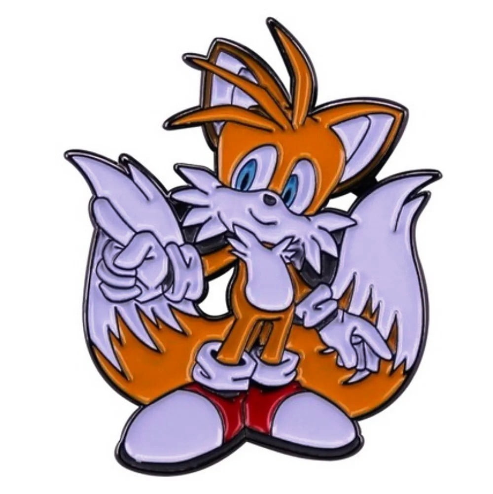 Sonic The Hedgehog Game Tails Character Figure 1.25 Inches Tall Enamel ...