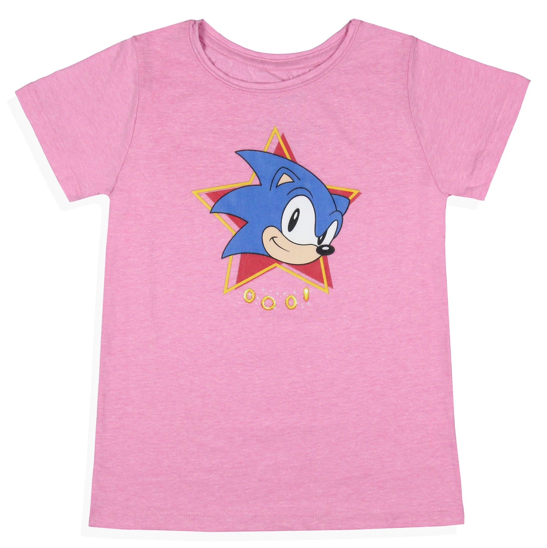 Sonic The Hedgehog Girls' Classic Sonic Face Kids Video Game T-Shirt ...