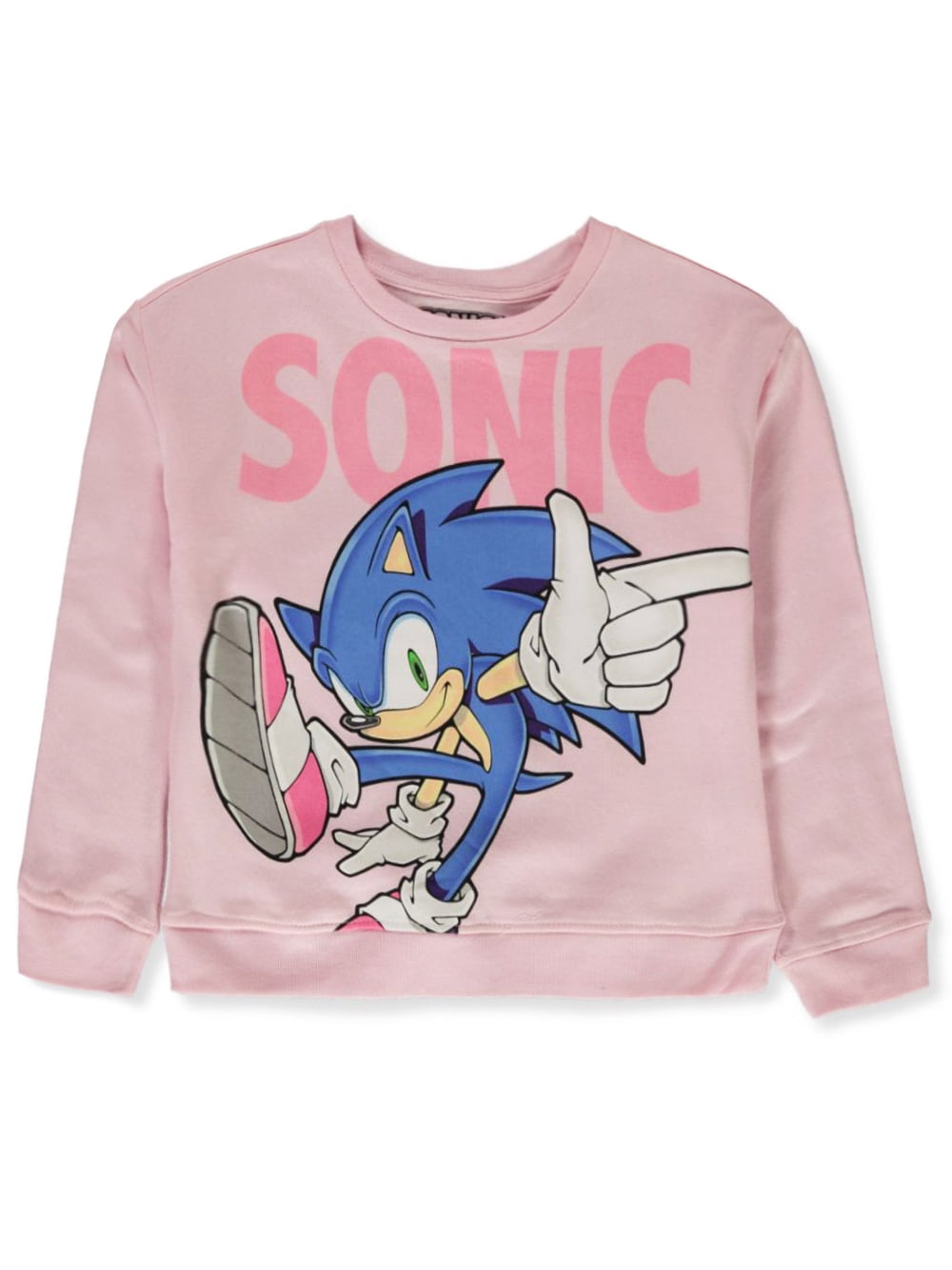 Sonic The Hedgehog Girls Crew Sweatshirt - pink, 14 - 16 (Big Girls ...