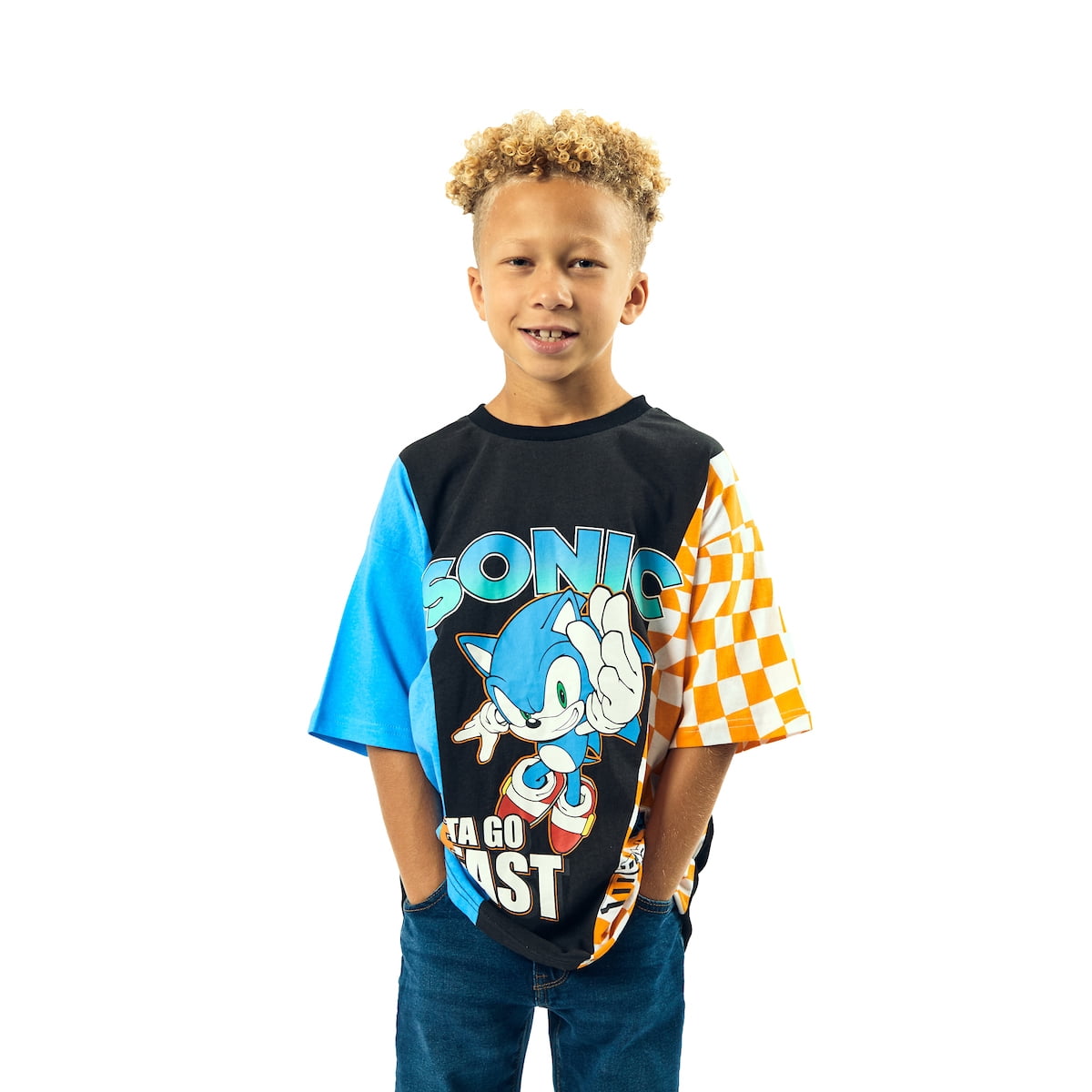 Sonic The Hedgehog Gotta Go Fast Crew Neck Short Sleeve Boy's ...