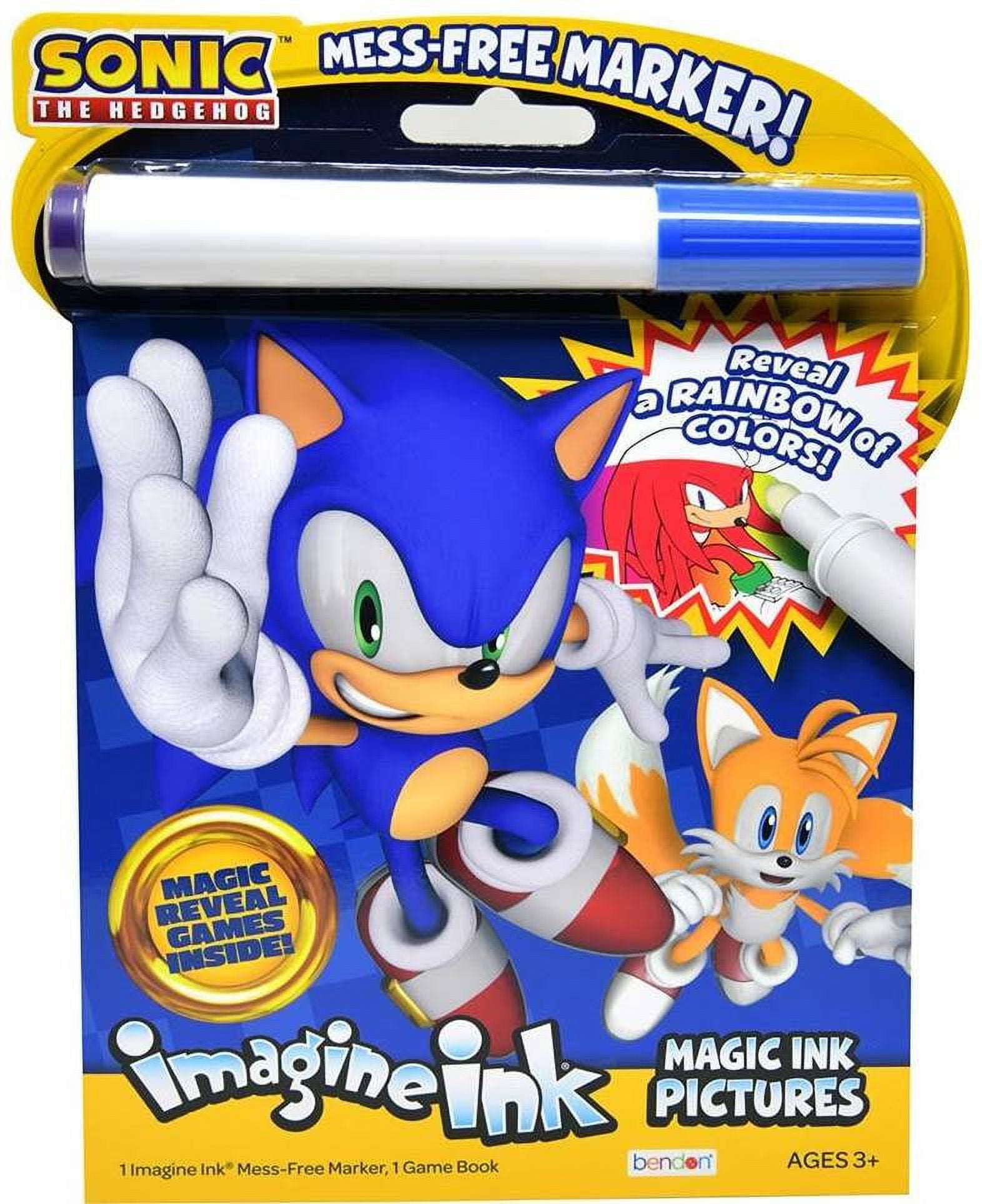 Sonic The Hedgehog Imagine Ink Magic Ink Pictures Activity Book ...