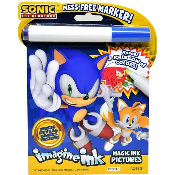 Sonic The Hedgehog Imagine Ink Magic Ink Pictures Activity Book ...