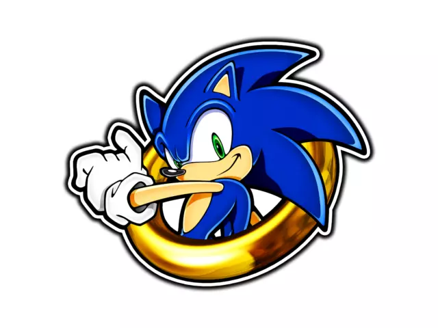 Sonic The Hedgehog In Ring Waterproof Sticker Phone Decal Water Bottle ...
