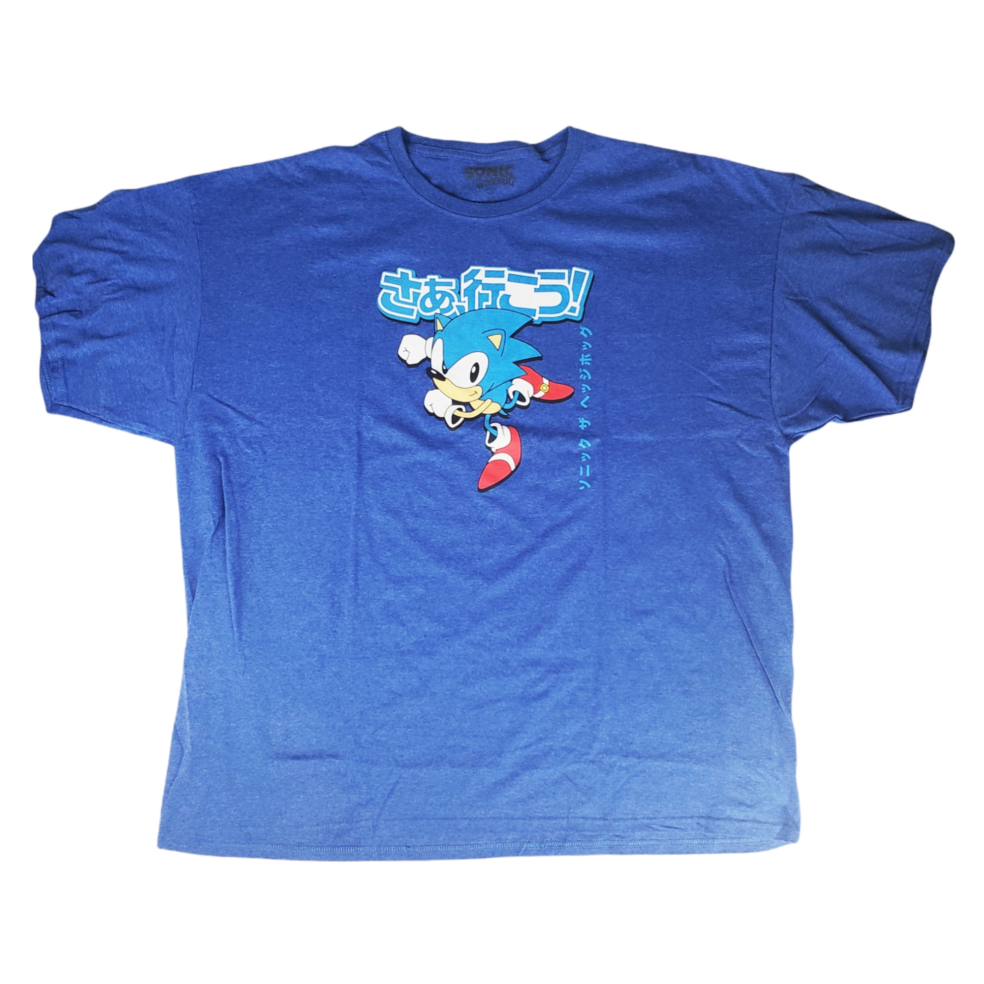 Sonic, The Hedgehog Japanese Logo Video Game 2X Large, (Royal Blue) T ...