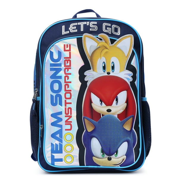 Sonic The Hedgehog Kids Team Unstoppable 17" Laptop Backpack, Blue ...
