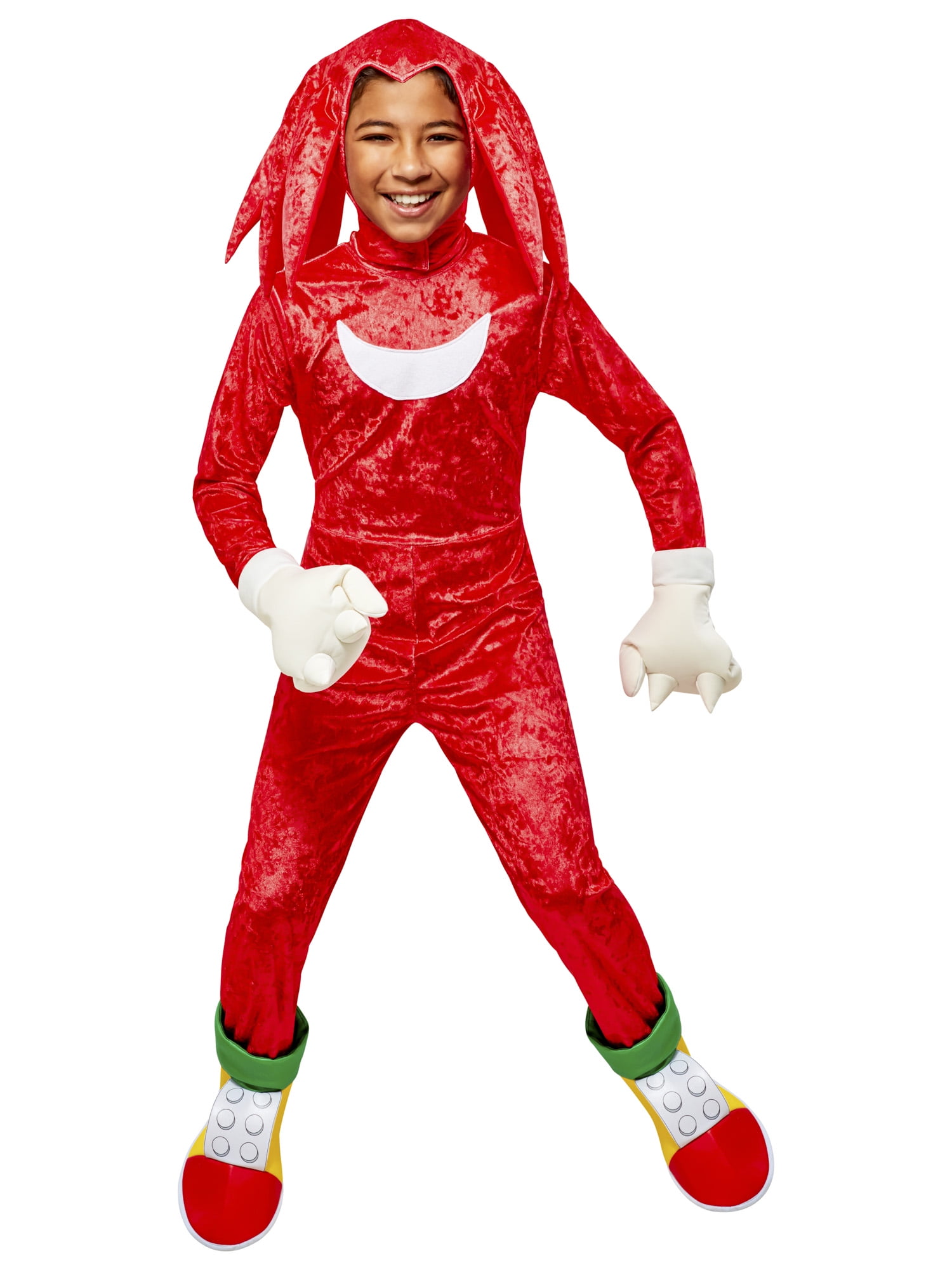 Sonic the Hedgehog Knuckles Deluxe Costume for Kids by Rubies, Boys ...