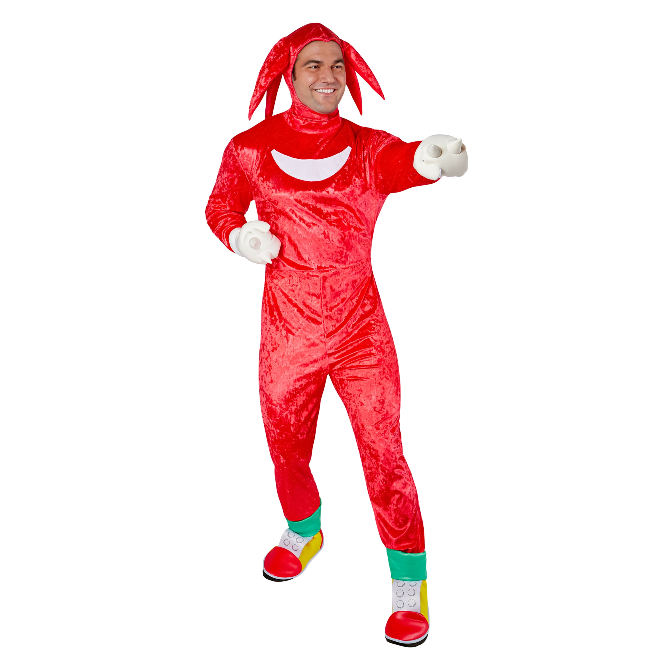 Sonic The Hedgehog Knuckles Costume for Adults by Rubies, Men's Medium ...